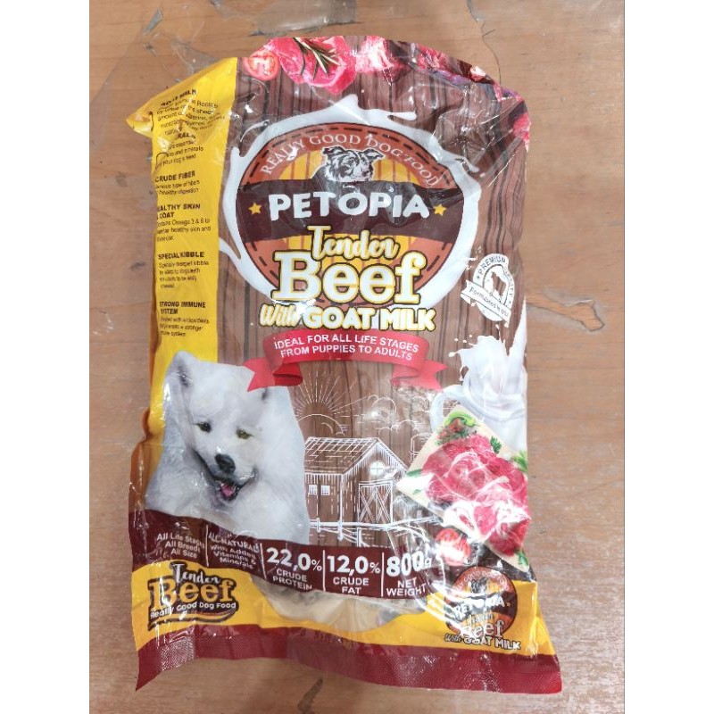 Jual PETOPIA DOG FOOD TENDER BEEF & LAMB WITH GOAT MILK (800gr ...