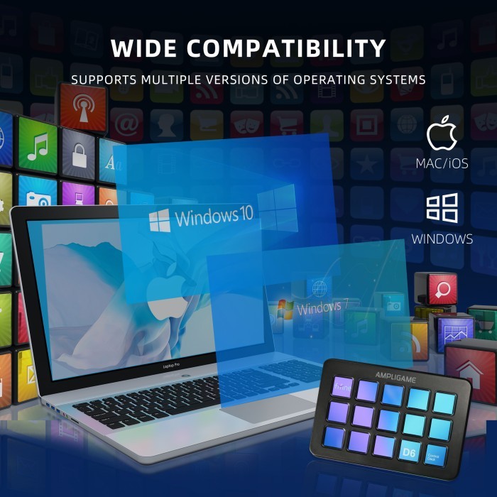 Jual Fifine Ampligame D6 Control Pad With 15 Customized Keys And ...