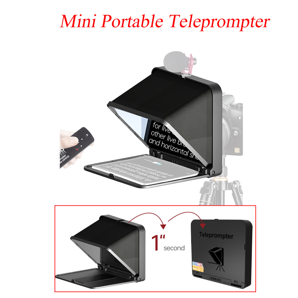 Jual BARU LENSGO Teleprompter fold Portable for Smartphone 7.9 inch Tablet iPad Prompter Reader ...
