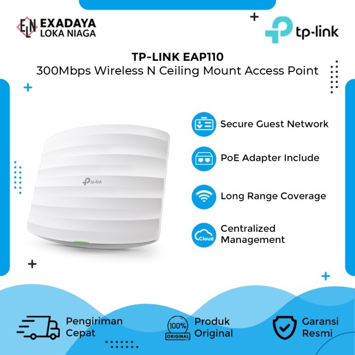 Jual Tp-Link Eap110 300Mbps Wireless N Ceiling Mount Access Point | Shopee Indonesia