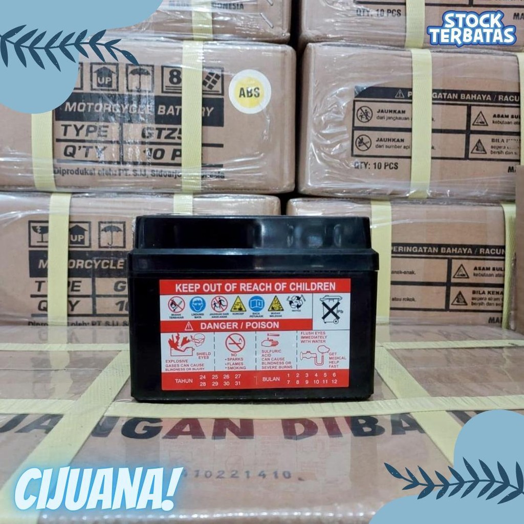 Jual Aki Motor Beat Fi Cw, Beat Karbu, Vario 110, Supra X 125, Scoopy, Spacy, Vixon Gs Gtz5S Mf ...