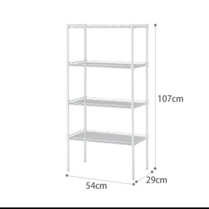 Jual KRISBOW RAK BESI 4 TINGKAT 54 X 29 X 110 CM - PUTIH | Shopee Indonesia