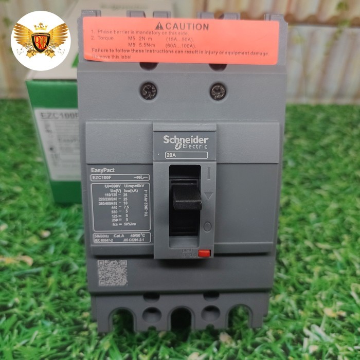 Jual mccb Schneider breaker EZC100F 3P 20a EZC100F3020 3phase 20 a 3 phase | Shopee Indonesia