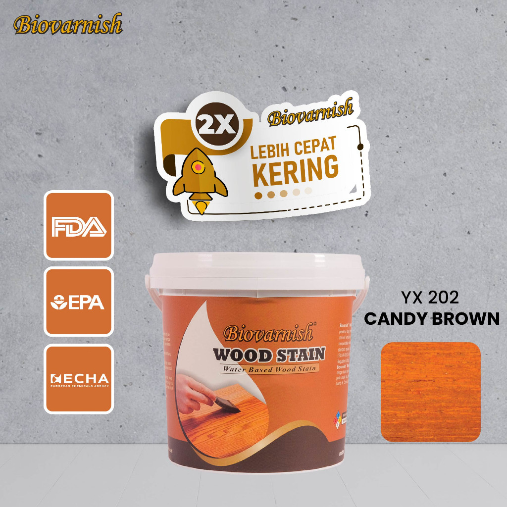 Jual Politur Kayu Waterbased Cepat Kering Biovarnish Woodstain 400 gr ...