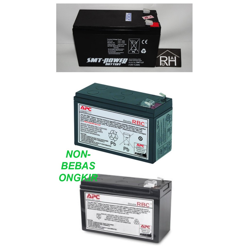 Jual RBC2 RBC17 RBC110 BATTERY COMPETIBLE FOR UPS APC. BATERAI SMT 127 ORIGINAL QUALITY | Shopee ...