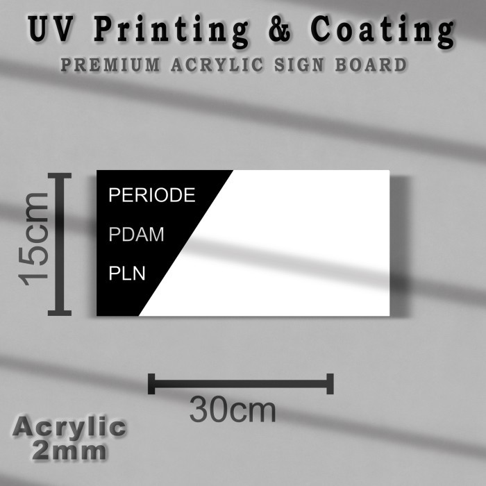 Jual SIGN BOARD AKRILIK - PENCATAT METERAN PLN & PDAM ACRYLIC - SAUV25 ...