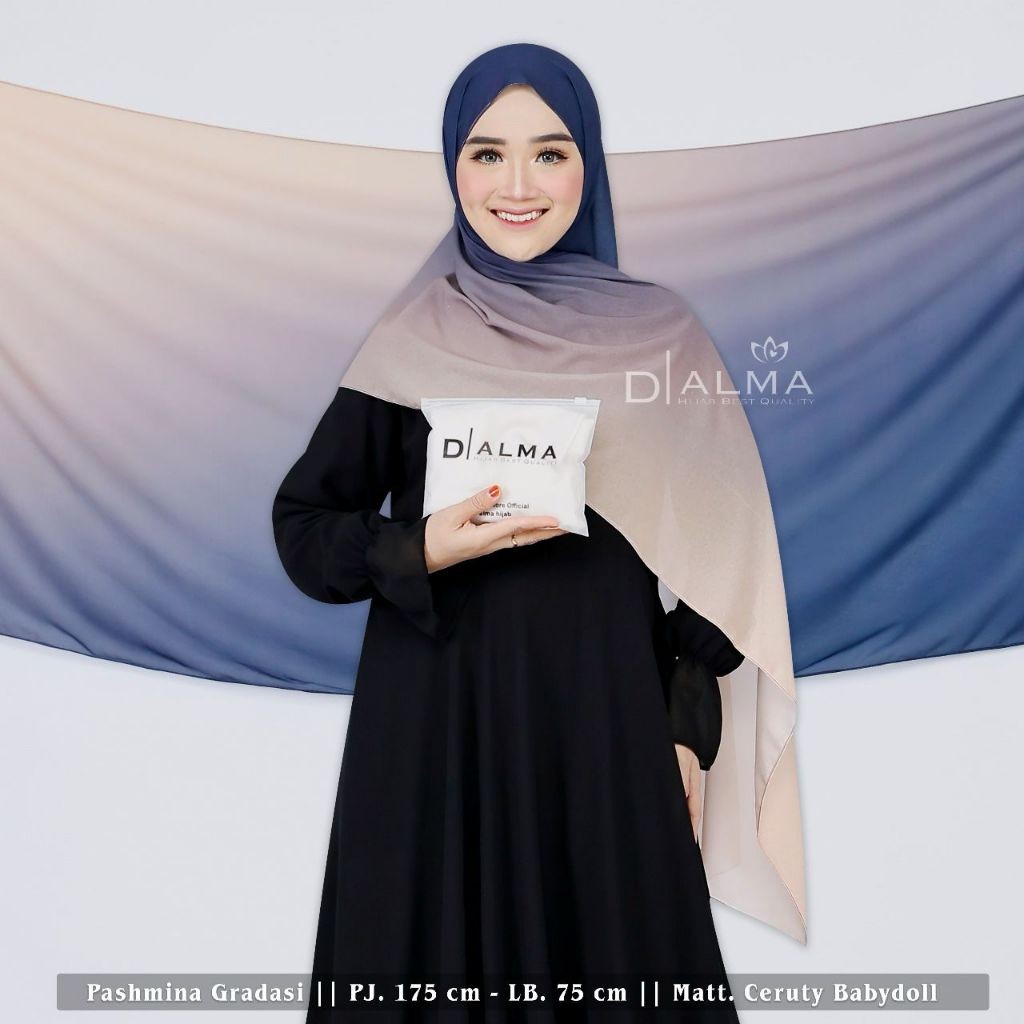 Jual Pashmina gradasi Ceruti Baby Doll Premium/ kerudung Pashmina ...