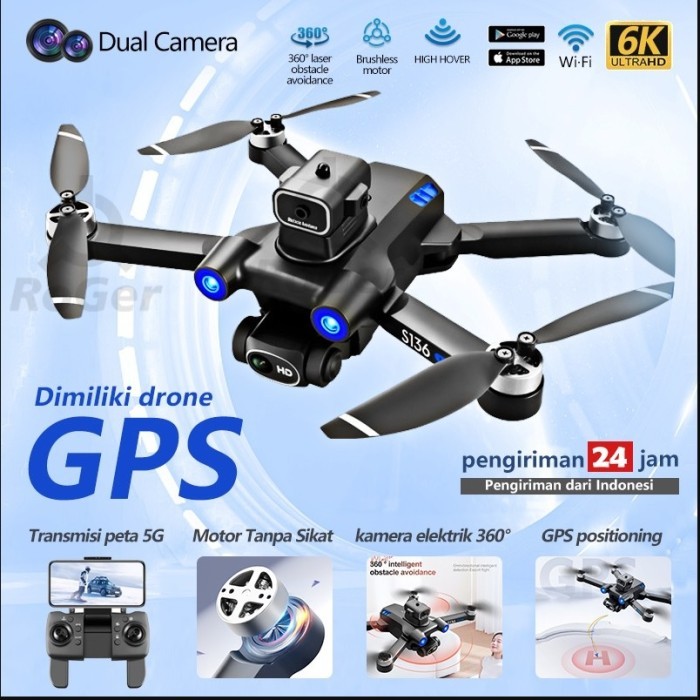 Jual Drone A16 Pro Gps Kamera Full Hd Optical Flow Brushless Stabil Bisa Rth | Shopee Indonesia
