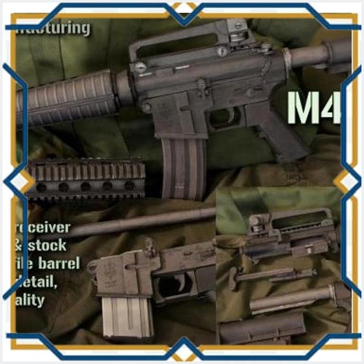 Jual [dbs] diy papercraft kertas pola m4 carbine | Shopee Indonesia