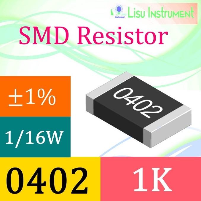 Jual Update (50) SMD 1K Resistor 0402 1% SMT 1K Ohm lisu992 | Shopee ...