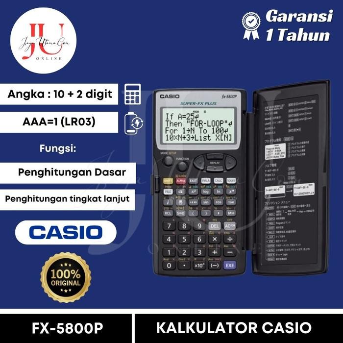 Jual Kalkulator Casio Fx-5800P - Scientific Calculator/Ilmiah/Sekolah ...