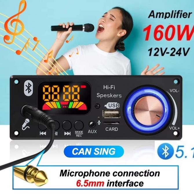 Jual DECODER BOARD MODUL BLUETOOTH MP3 REMOTE CONTROL AMPLI KIT CABLE JQ-D161BT V1 HIFI INPUT ...