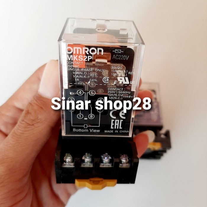 Jual RELAY MKS2P 12 VOLT DC VDC ORIGINAL OMRON + SOCKET | Shopee Indonesia