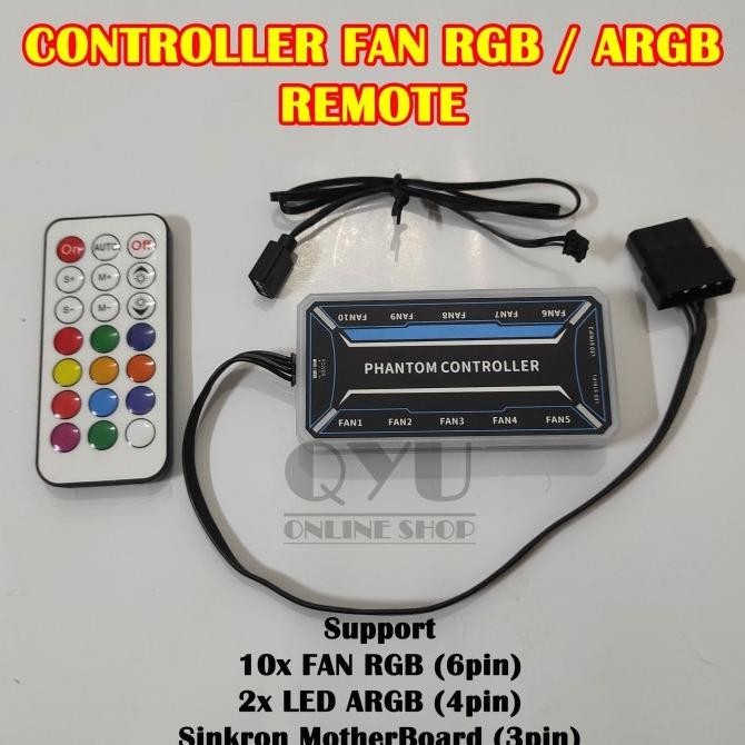 Jual [Goodbest] Controller FAN RGB 6 PIN RF Remote Control Kipas Casing ...