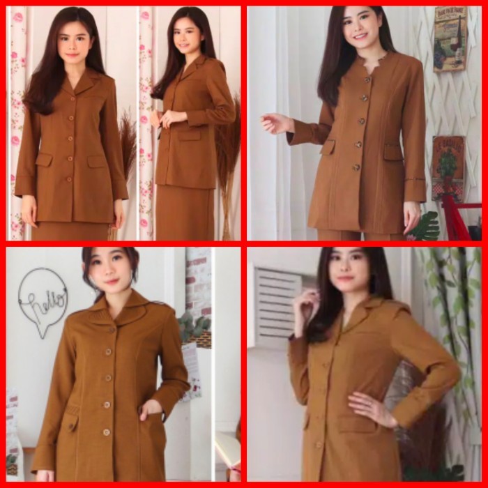 Jual Baju Seragam Dinas Kantor Pdh Guru Coklat | Shopee Indonesia