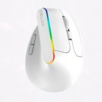 Jual NEW Delux M618C Wireless Vertical Ergonomic Mouse Gaming putih ...