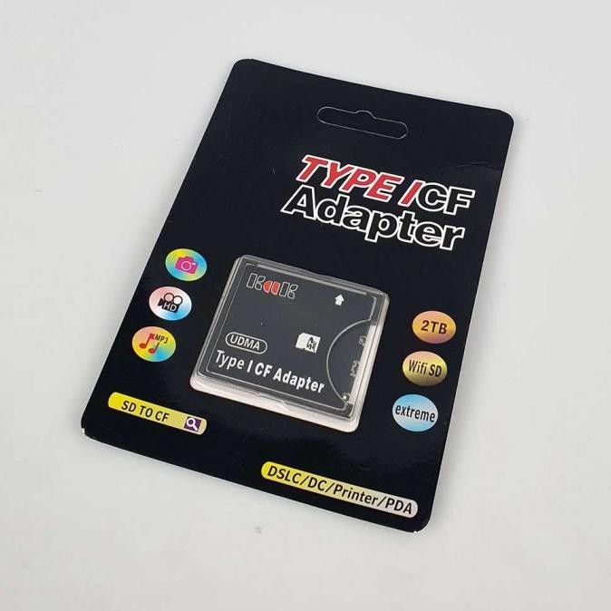 Jual Converter Adapter SD to CF Card Compact Flash Hitam Y3752 | Shopee ...