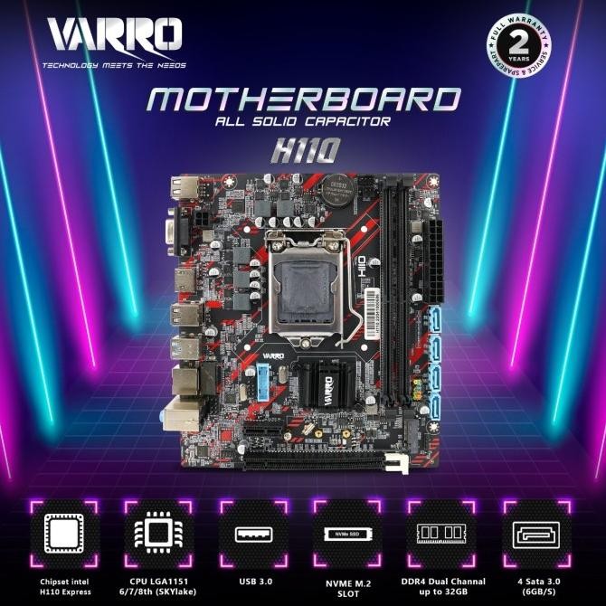 Jual MOTHERBOARD VARRO H110-R4 SOCKET 1151 | Shopee Indonesia