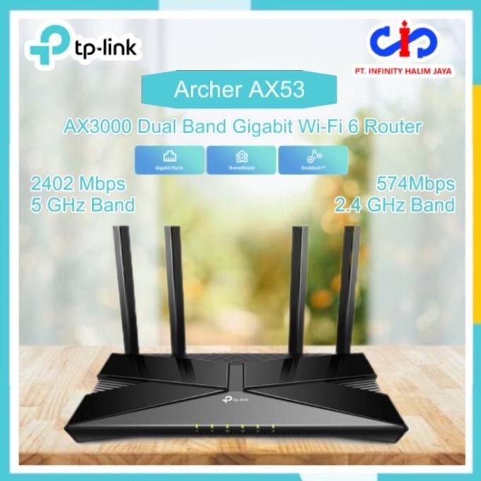 Jual Tp-Link Archer Ax53 Ax3000 Dual Band Gigabit Wireless Wifi 6 Router Tersedia | Shopee Indonesia