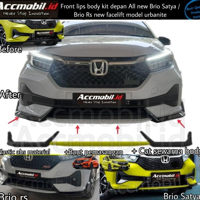 Jual FRONT LIPS BODY KIT DEPAN URBANITE NEW BRIO SATYA / BRIO RS FACELIFT ORIGINAL DAN ...