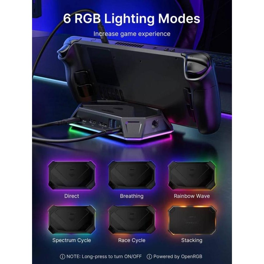 Jual CO JSAUX RGB Docking Station Steam Deck Docking / ROG / MSI / Dock SteamDeck Station Multi ...