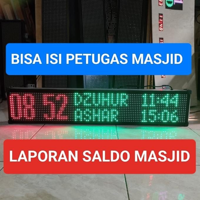 Jual jam sholat digital masjid harga terjangkau 20 cm x 100 cm | Shopee ...
