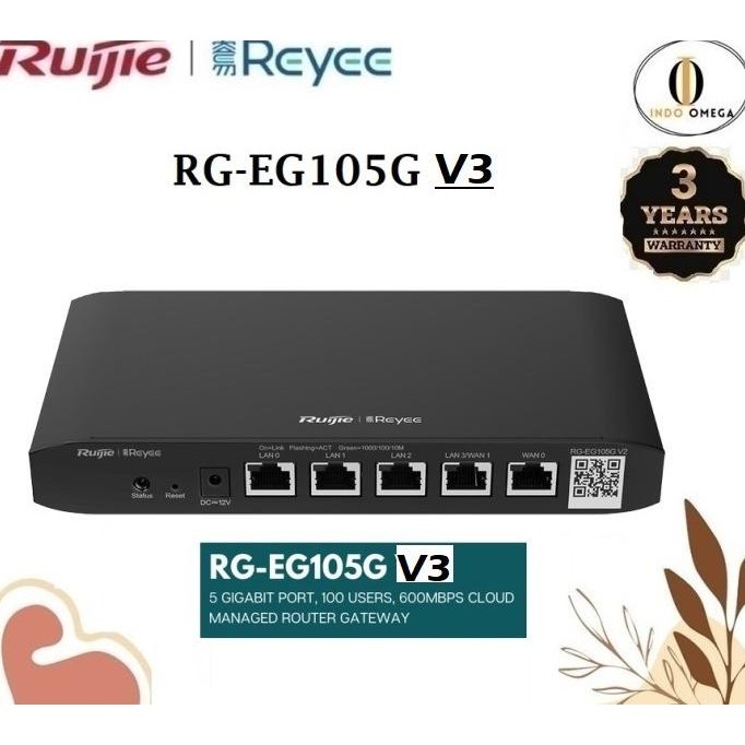 Jual Ruijie Reyee RG-EG105G V2 EG105G Series Cloud Managed Router EG105 G | Shopee Indonesia