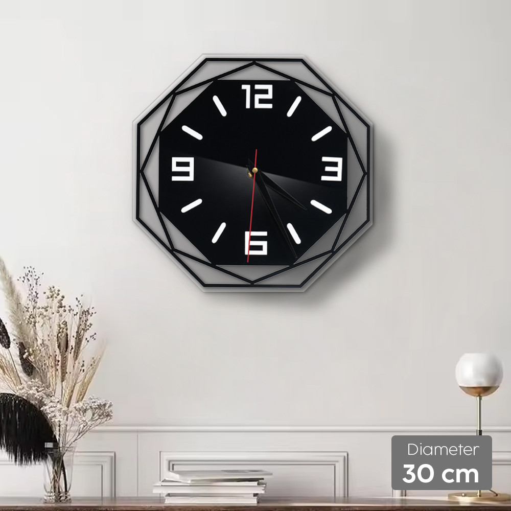 Jual Jam Dinding Bulat Quartz Creative Design Modern 30cm | Shopee ...