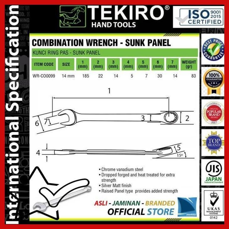 Jual [HDU] KUNCI RING PAS 14 MM HANDY GRIP - SUNK PANEL COMBINATION ...