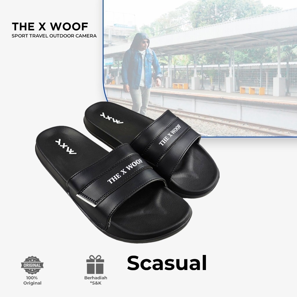 Jual The X Woof Scasual Sandal Slip On Slide Selop Slipper Pria Wanita ...