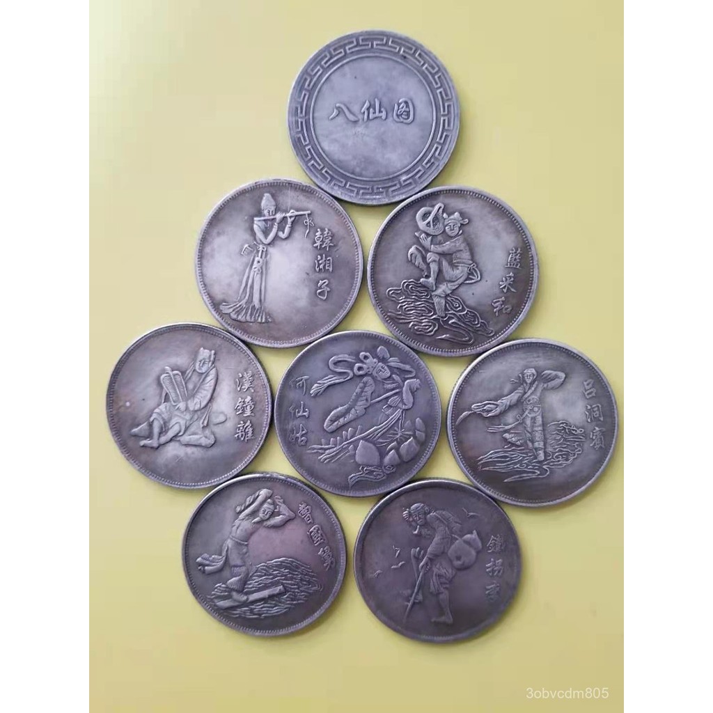 Jual Kerajinan Koin Peringatan Delapan Dewa Menyeberangi Laut Inti Besi ...