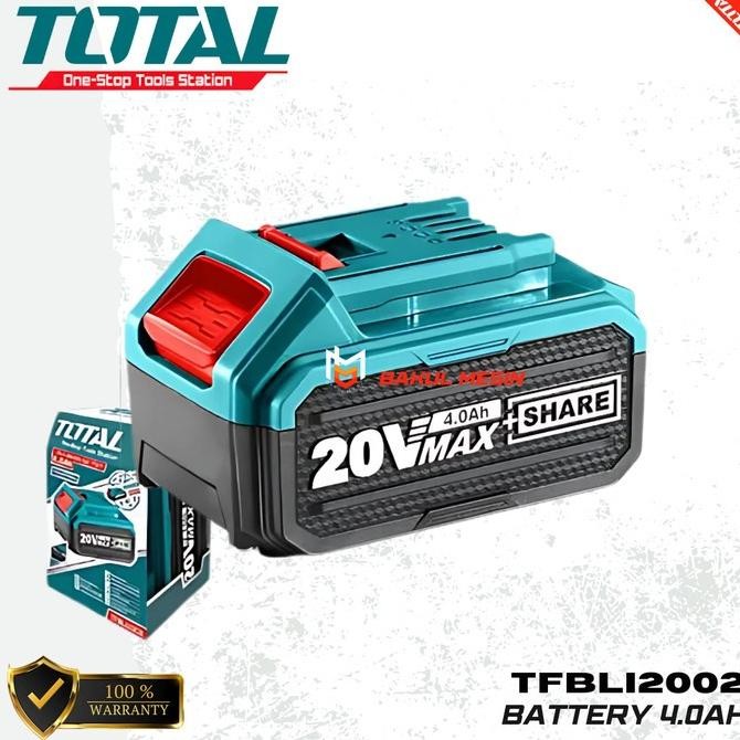 Jual TOTAL TOOLS TFBLI2002 BATERAI CORDLESS 20V LITHIUM-ION BATTERY 4 ...