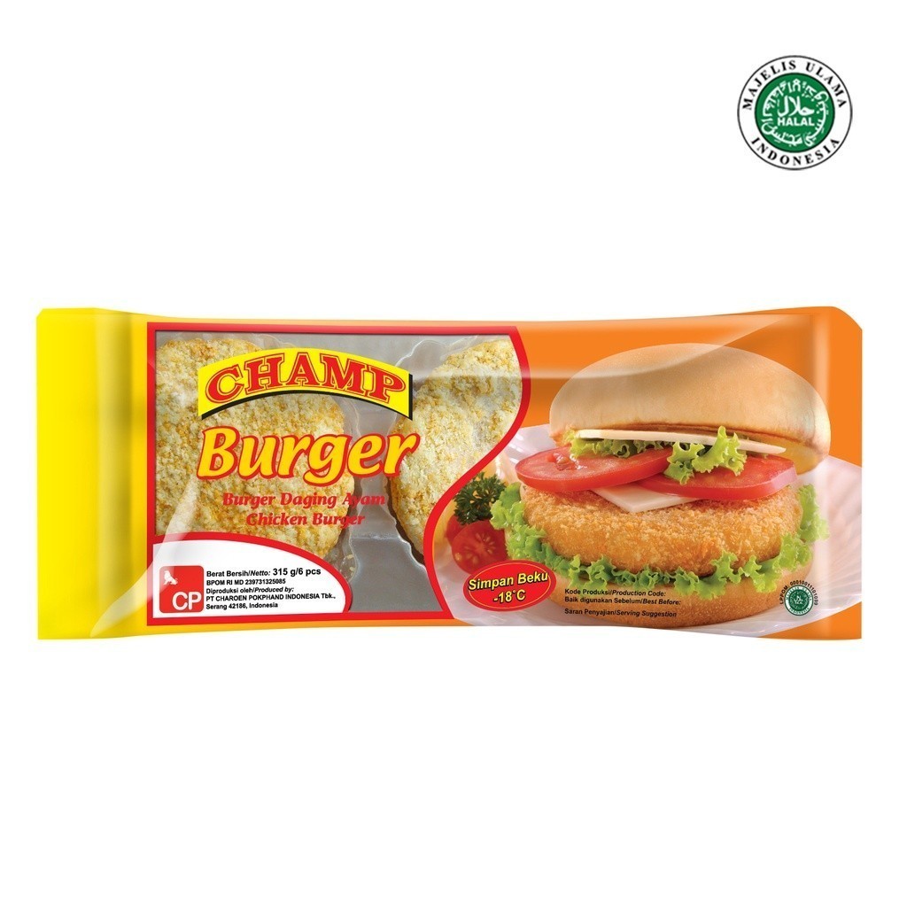 Jual Champ Chicken Burger 315gr / Chicken Patties - Brothermeatshop ...