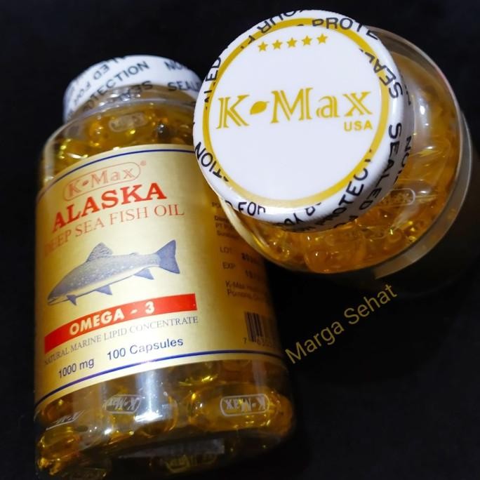 Jual OMEGA 369, MINYAK IKAN ALASKA K-MAX, USA isi 100 kapsul TEG ...