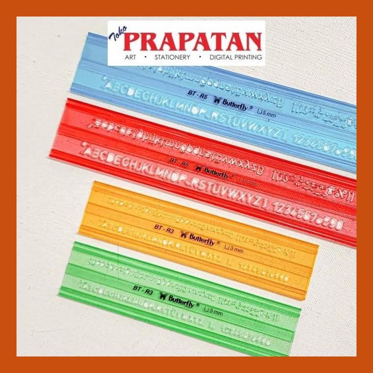 Jual [ PERALATAN LUKIS / GAMBAR ] PENGGARIS MAL HURUF 3MM BUTTERFLY BT ...