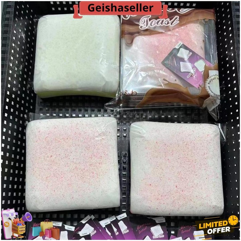 Jual Squishy Jumbo Mousse Cotton Toast Super Soft Sticky Slow Rising ...