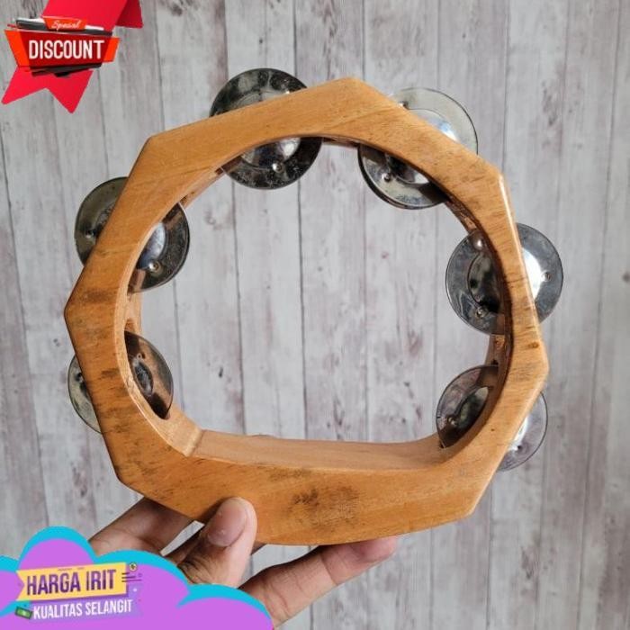 Jual DISKON ALAT MUSIK TAMBORIN KECREK KECER ICIK ICIK BAHAN KAYU UNIK ...