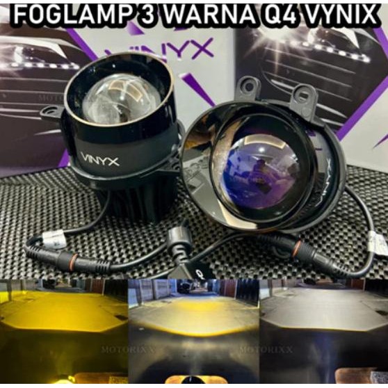 Jual BEBAS ONGKIR - VINYX FOGLAMP BILED DOUBLE LASER Q4 LASER 3 Warna 3 ...