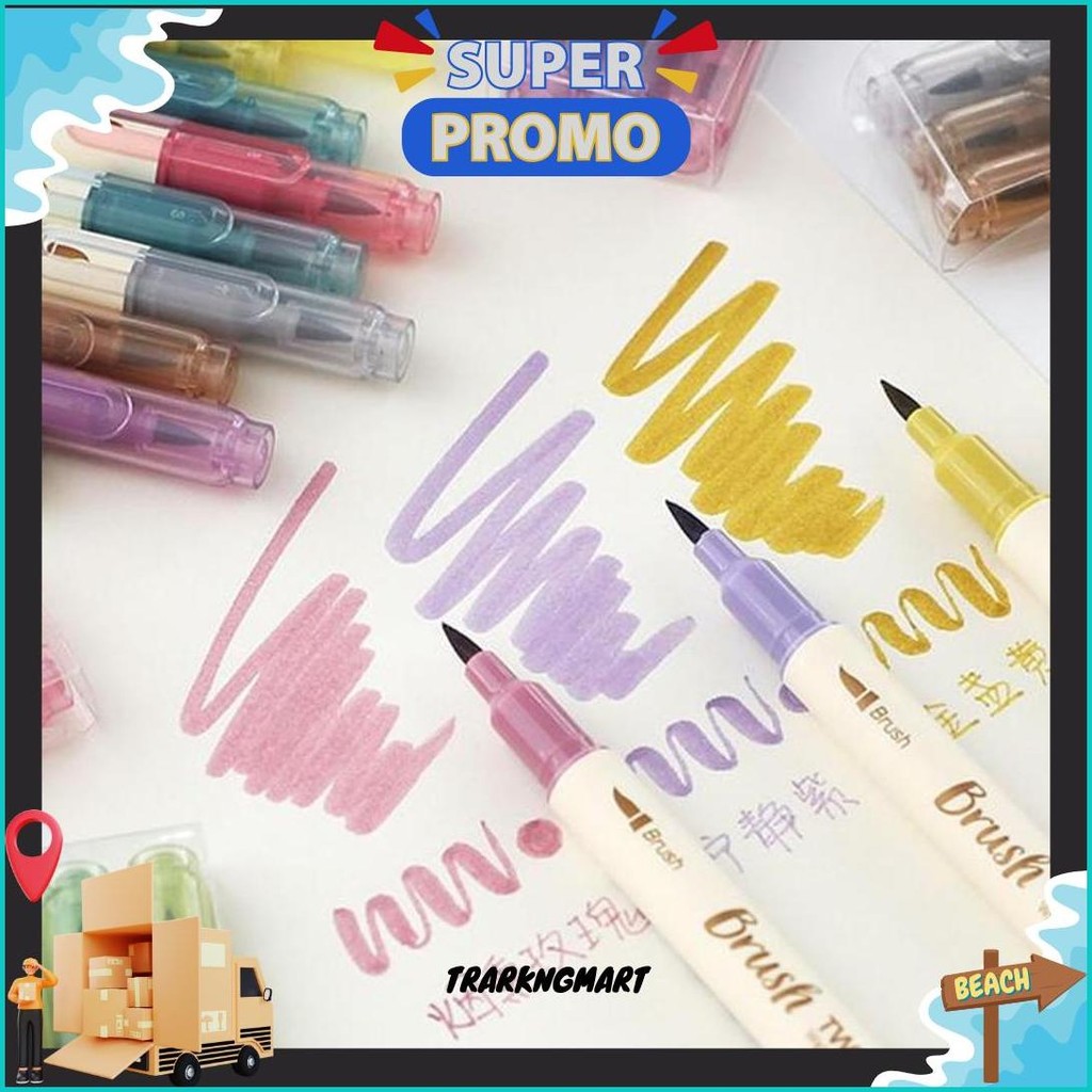 Jual Winzige 3Pcs Brush Pen Set Calligraphy Brush Lettering Aesthetic ...