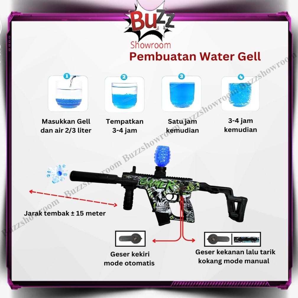 Jual TU26 Tembakan Anak WGG Kriss Vector Water Gel Blaster Mainan Submachine Gun Watergel ...
