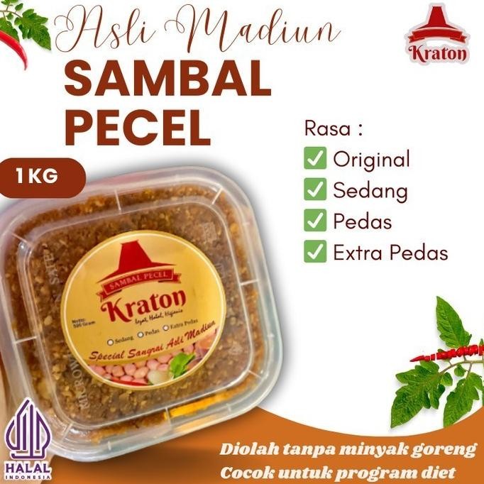 Jual Sambal Pecel Madiun Asli 1 kg - Bumbu Sambal Pecel Sangrai Kraton Madiun 1kg Sambel Asli ...