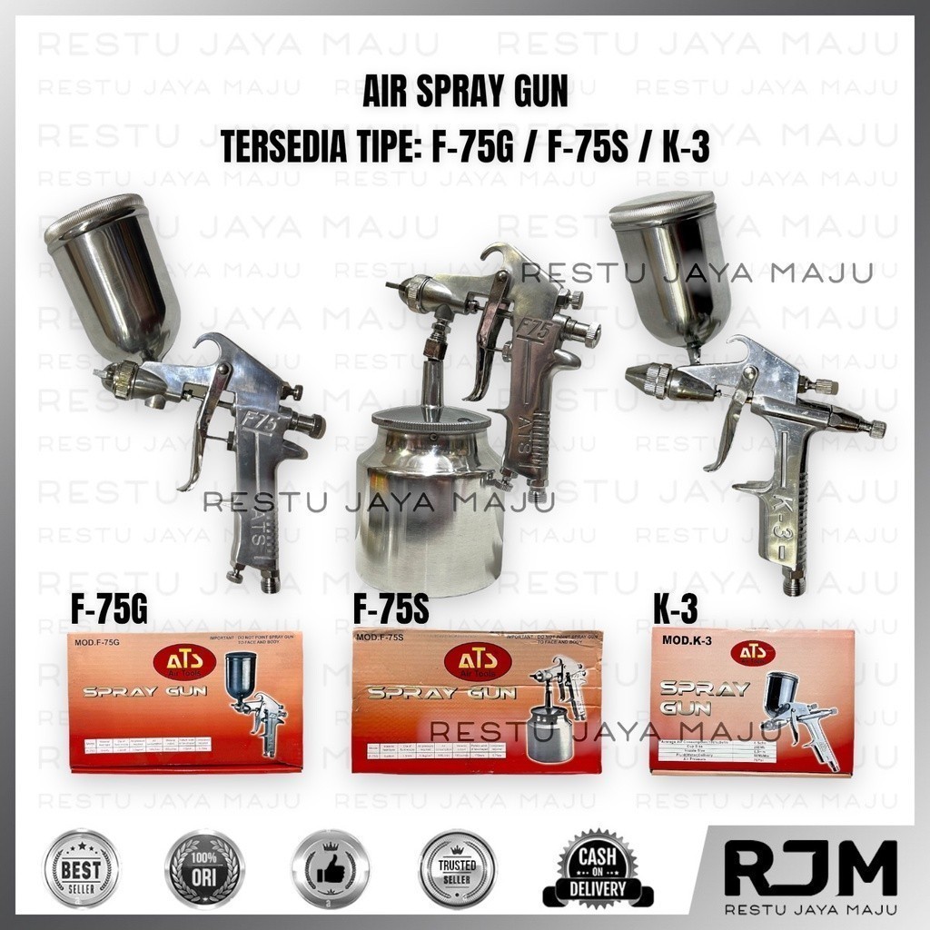 Jual ATS Air Spray Gun K3 F75G F75S Semprotan Cat Tabung Sprayer ...