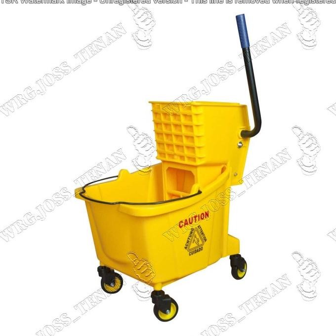 Jual TERBARU - Single Bucket Mop Wringer Trolley Sidepress / Alat Peras ...