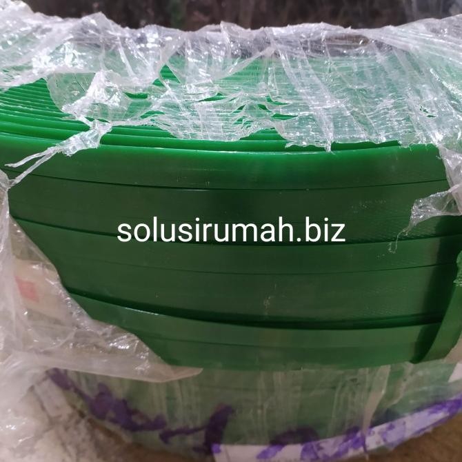 Jual =====] 1KG TALI PETI STRAPPING KILAP TRANSPARANT HIJAU TEBAL 1MM 1 ...