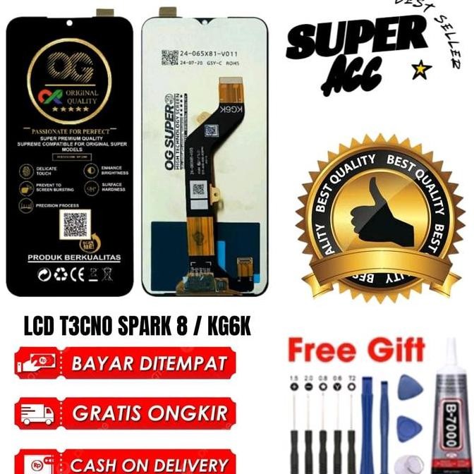 Jual LCD TOUCHSCREEN T3CNO SPARK 8 / KG6K FULLSET ORIGINAL/ OG SUPER ...