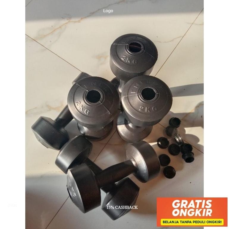 Jual Barbel/Dumbell Ukuran 2Kg Kosongan Tanpa Isi Stock | Shopee Indonesia