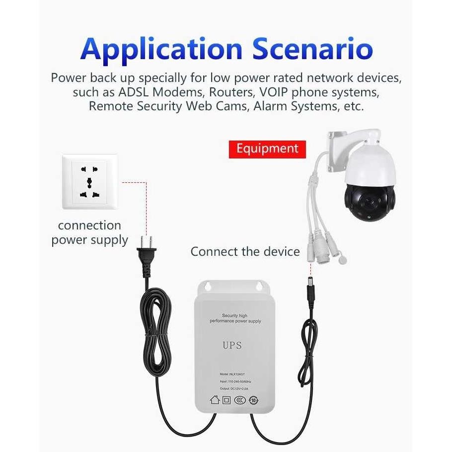 Jual Promo!! 3600Mah Mini Ups 12V 2A Dc Power Supply Backup Baterai ...