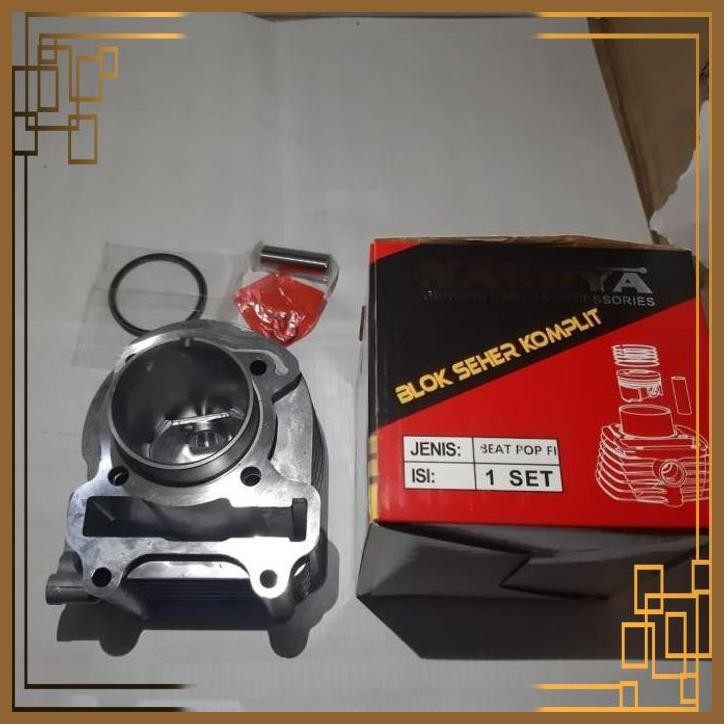 Jual [DSM] CYLINDER BLOK BLOCK SEHER KOMPLIT ASSY BEAT POP FI NAGOYA + PISTON | Shopee Indonesia