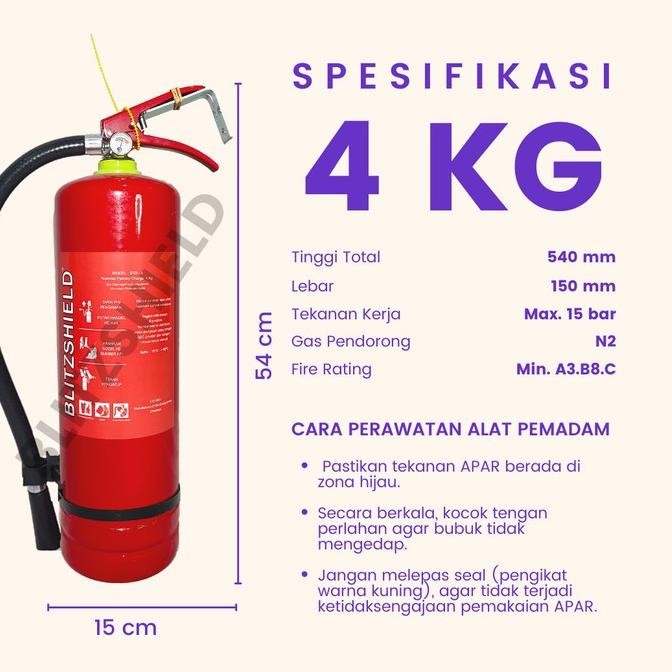 Jual Apar 4 Kg Abc Dry Powder / Alat Pemadam Api Ringan / Fire ...