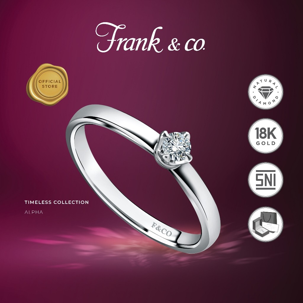 Jual Frank & co. Ladies Ring Alpha Solitaire / Cincin Wanita | Shopee ...